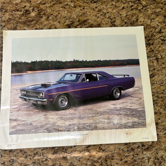 Art | 197 Plymouth Roadrunner Antique Car Color Poster | Poshmark